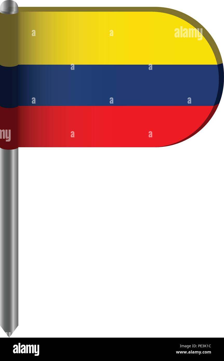 Isolated flag of Colombia. Vector illustration design Stock Vector ...