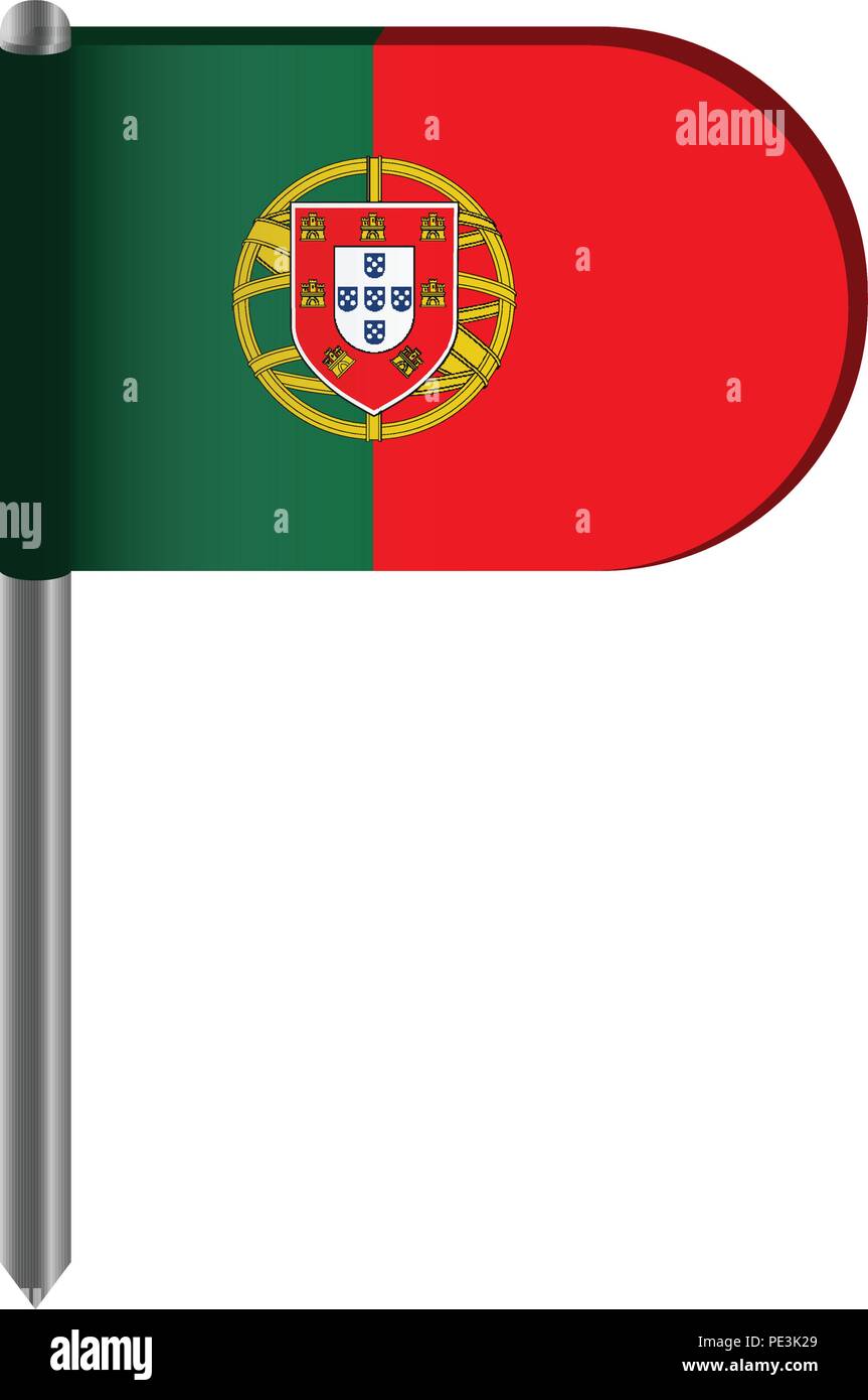 Isolated flag of Portugal. Vector illustration design Stock Vector ...