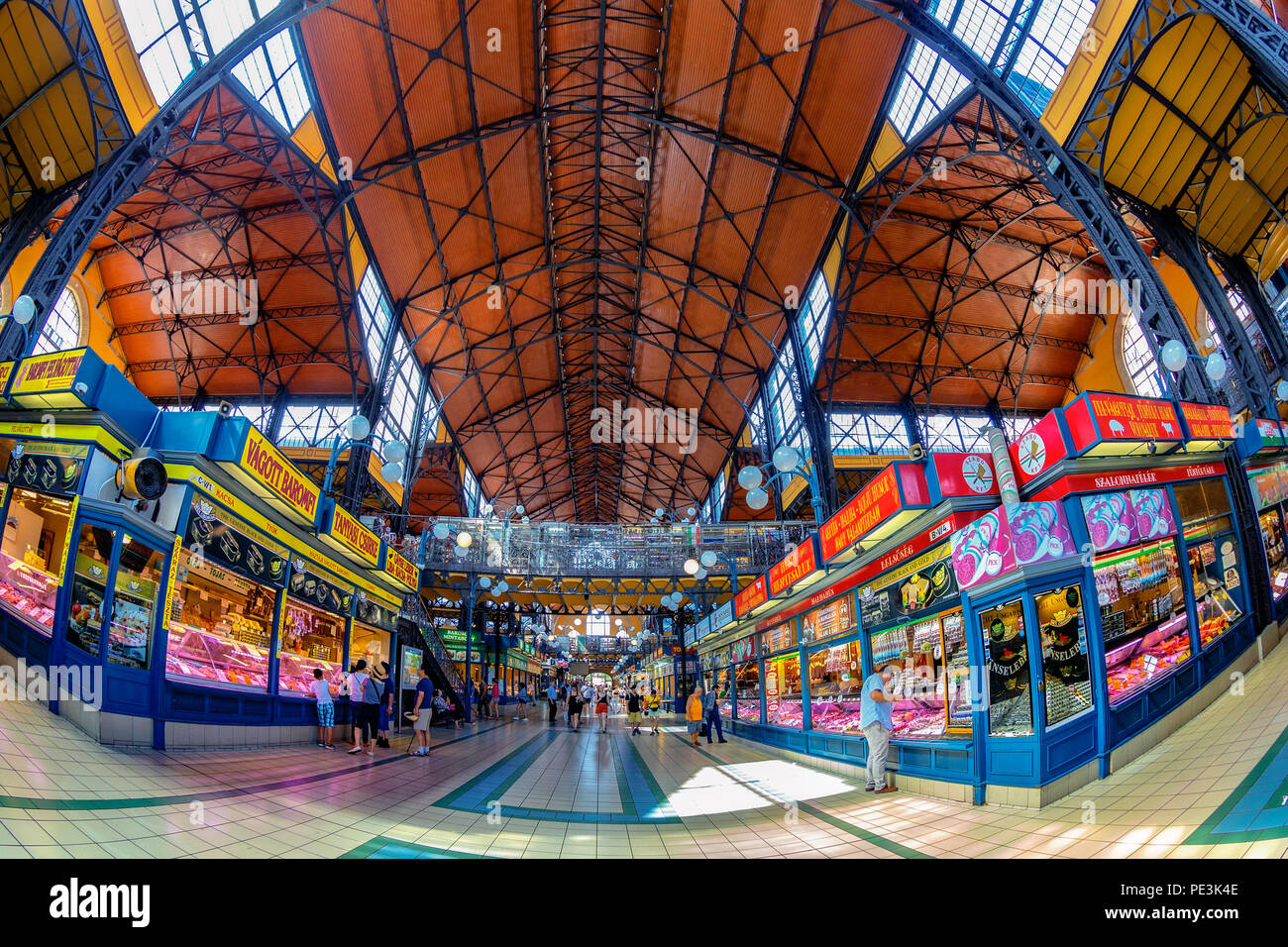 People shopping in the Grand Market Hall. Great Market Hall is the ...