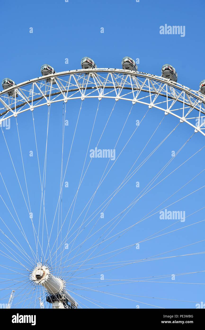 The iconic London Eye Observation Wheel along the River Thames, London ...