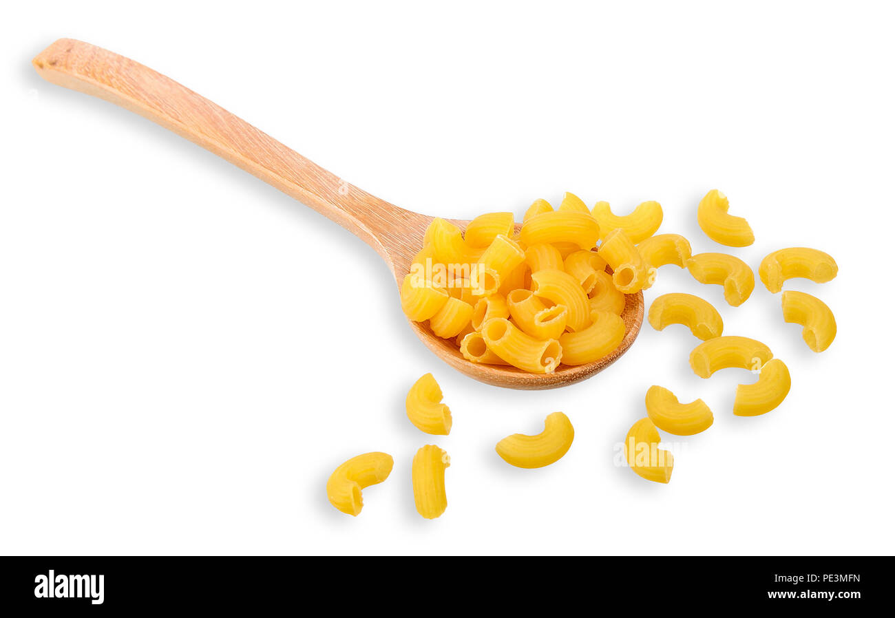 macaroni isolated on white with clipping path Stock Photo - Alamy
