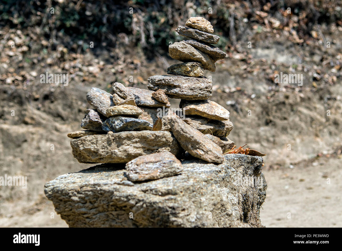 Prayer stone stack pyramid symbolizing zen, harmony and balance is ...