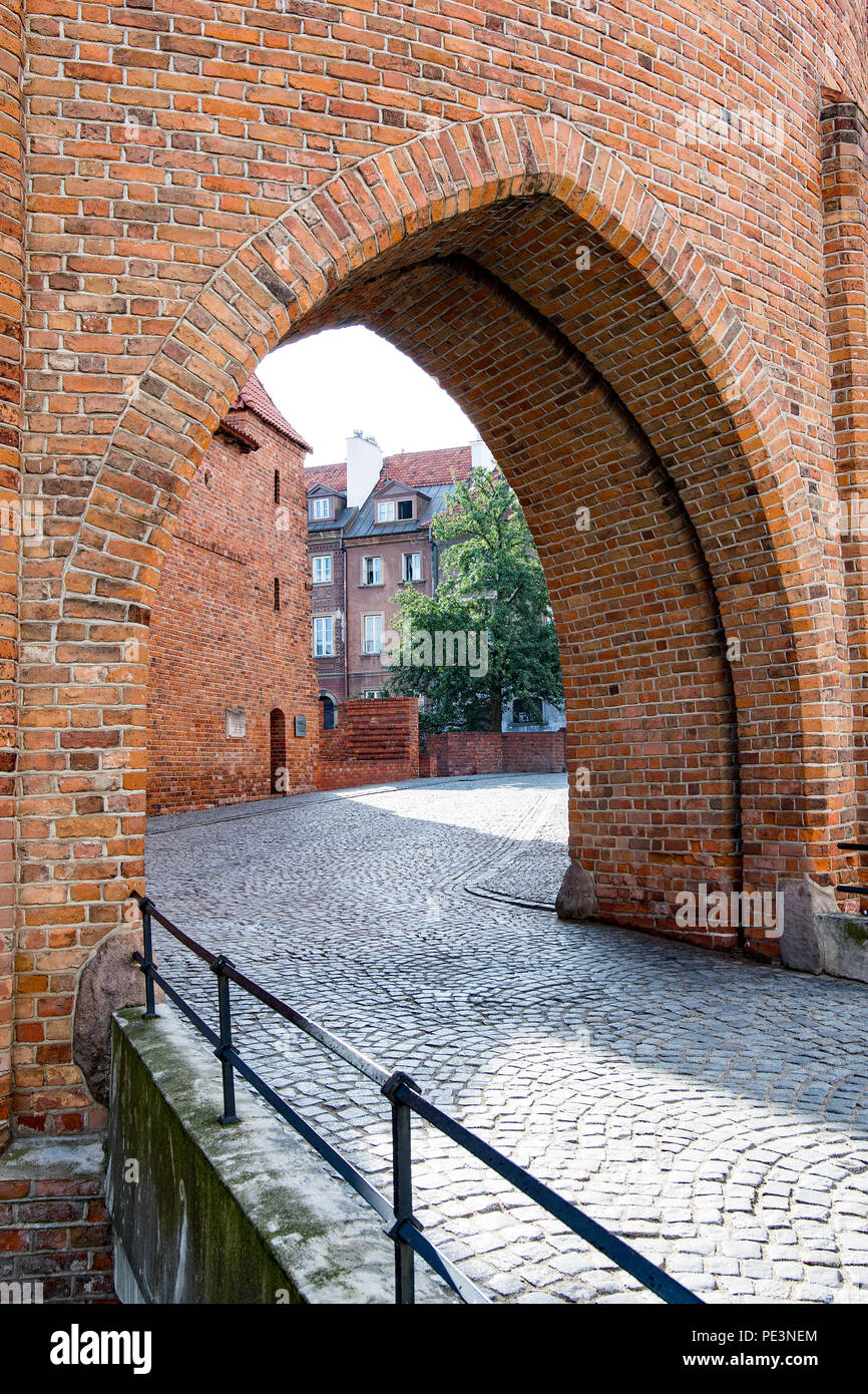 Warsaw Barbican fort entrance to the old town Stock Photo - Alamy
