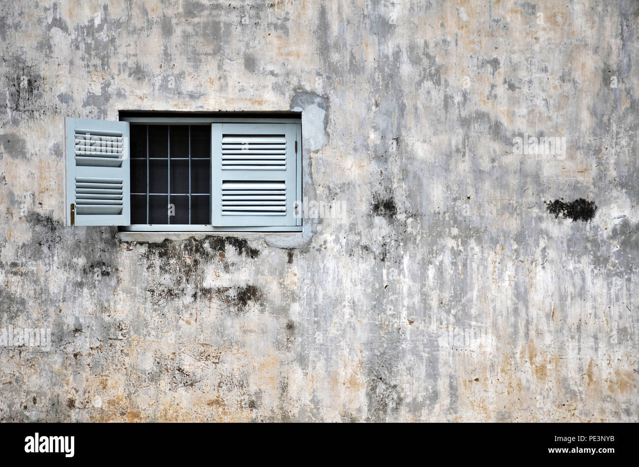 Vintage window on a old building in Cambodia Stock Photo - Alamy