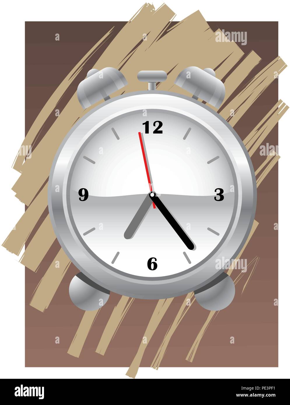 Vector illustration of a clock alarm Stock Vector Image & Art - Alamy