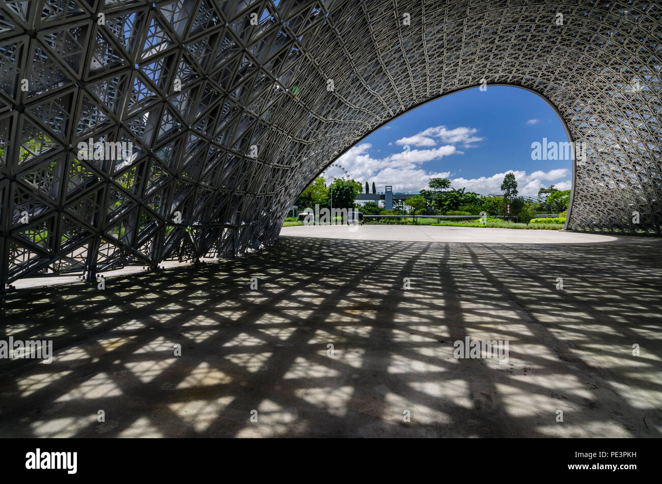 Pavilion for The Future Of Us Exhibition, a light-filtering roof with ...