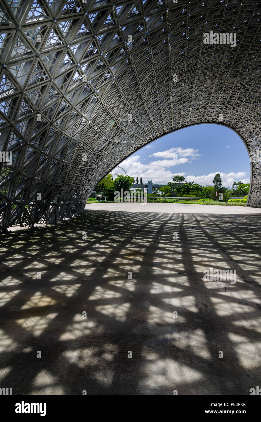 Pavilion for The Future Of Us Exhibition, a light-filtering roof with ...