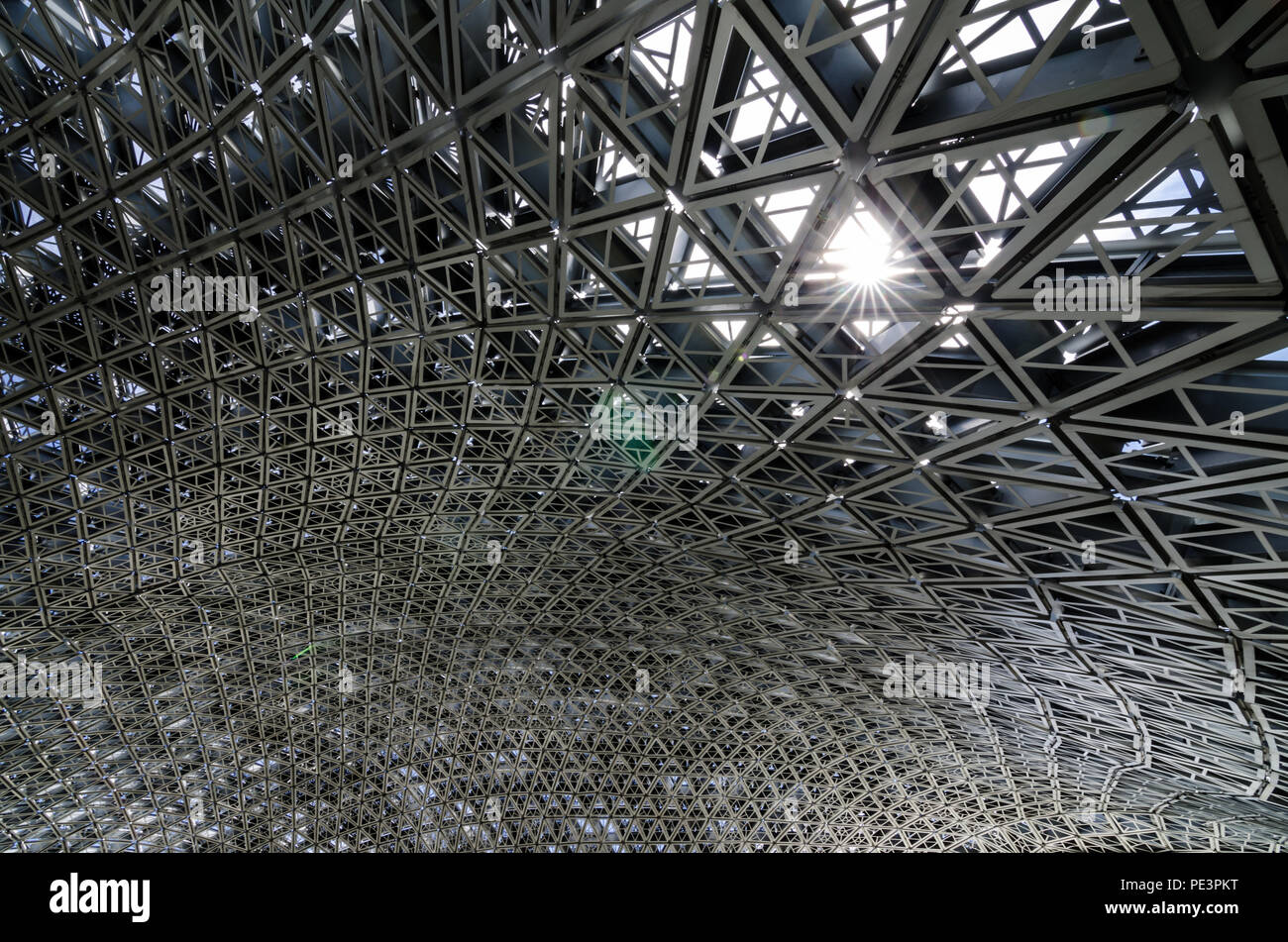 Pavilion for The Future Of Us Exhibition, a light-filtering roof with ...