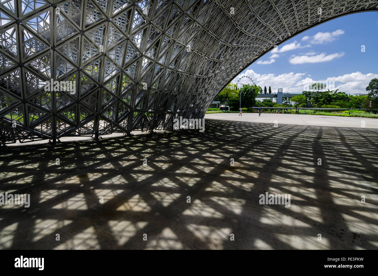 Pavilion for The Future Of Us Exhibition, a light-filtering roof with ...