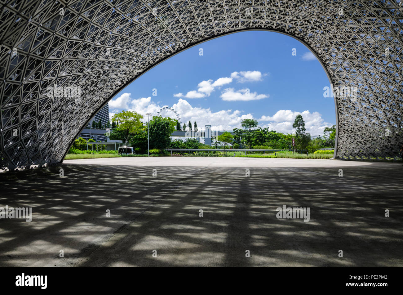 Pavilion for The Future Of Us Exhibition, a light-filtering roof with ...