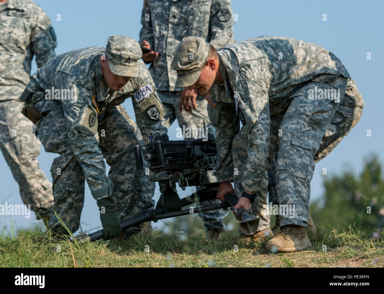 National Guard combat engineers with the 119th Engineer Company (Sapper ...