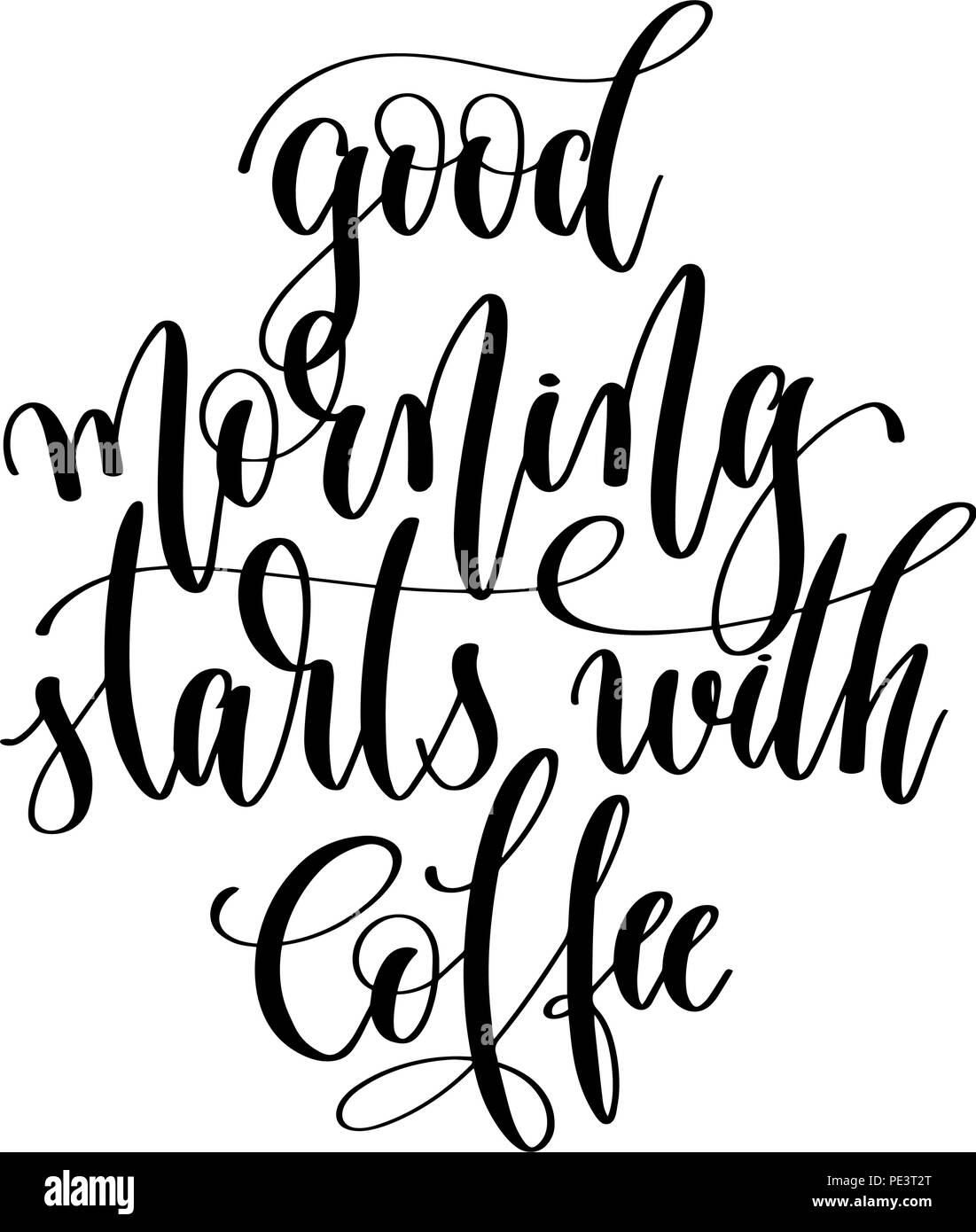 Good morning concept breakfast Black and White Stock Photos & Images ...