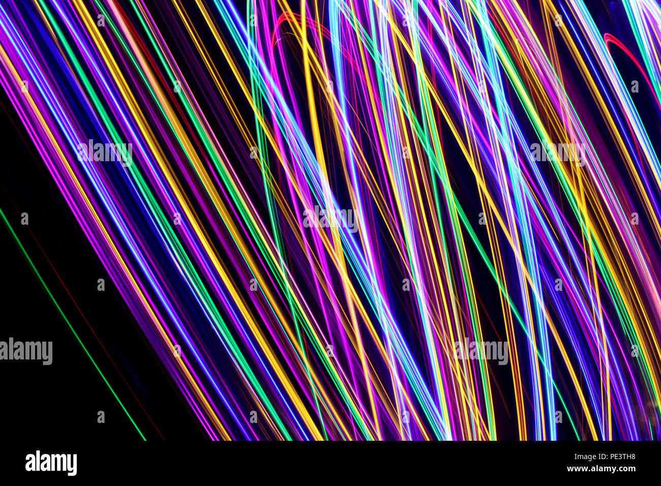 Pink and multi color light painting photography, gold, pink, green and ...