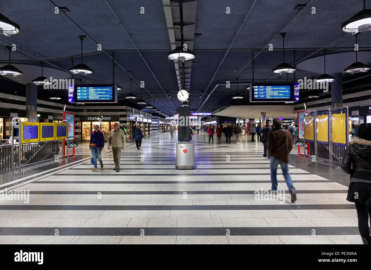Routine activity at Zurich train station, Switzerland, Europe Stock ...