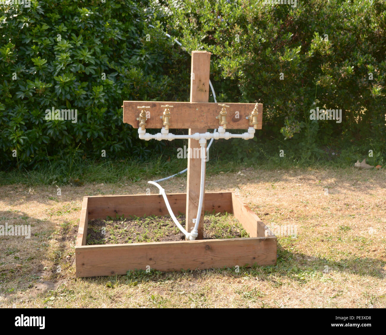 Temporary taps set-up for stall holders to use at festival Stock Photo ...