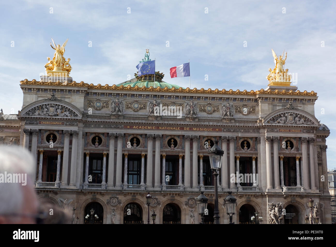 Front view of the Opera National de Paris. Grand Opera (Opera Garnier ...