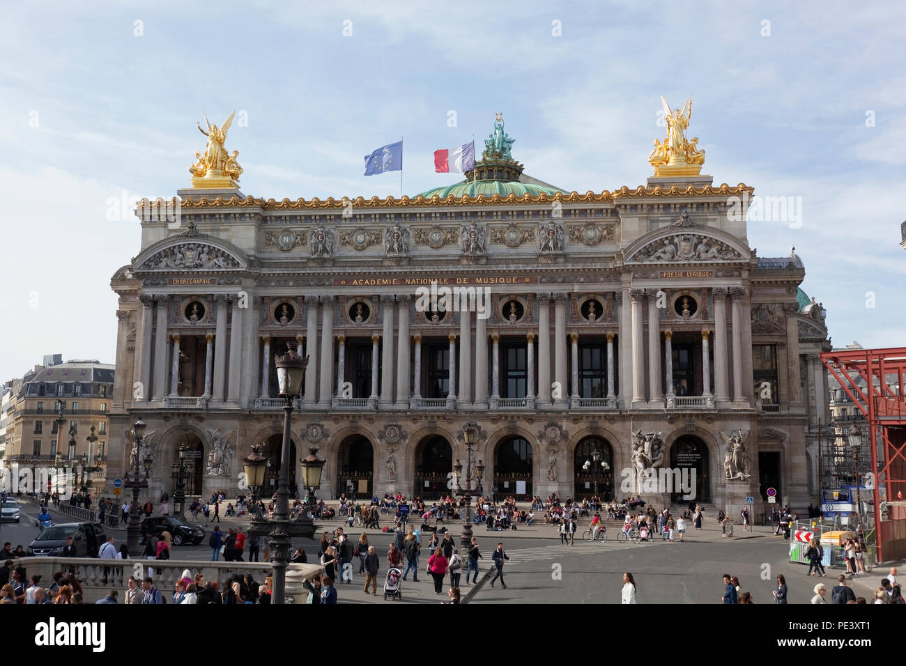 Front view of the Opera National de Paris. Grand Opera (Opera Garnier ...