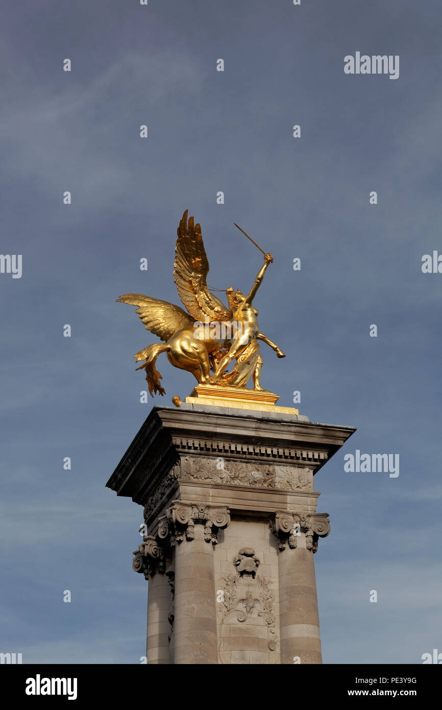 Close up of different sculptures,statues on pillars at The Alexander ...