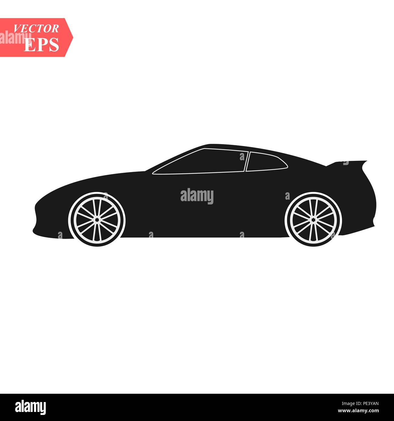 Luxury car icon. Super car design concept. Unique modern realistic art ...