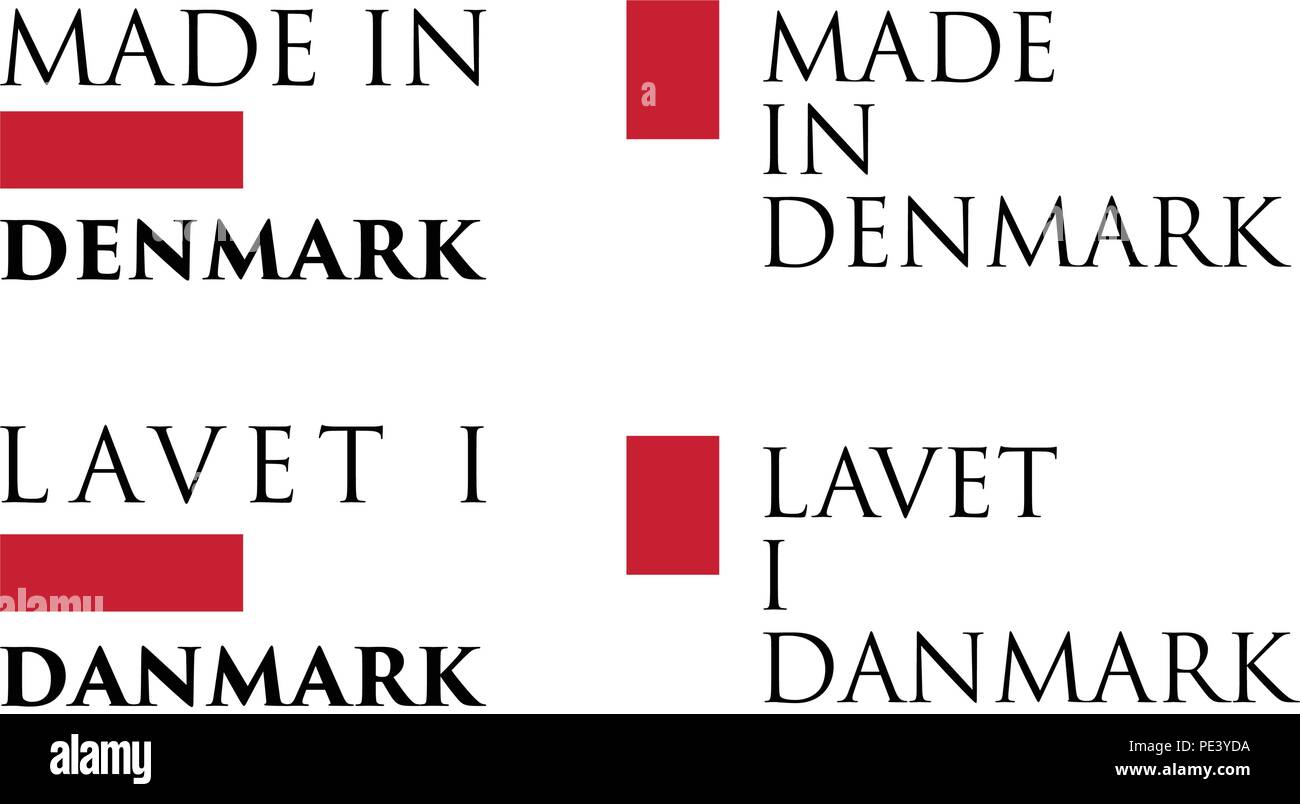 Simple Made in Denmark / Lavet i Danmark (danish translation) label ...