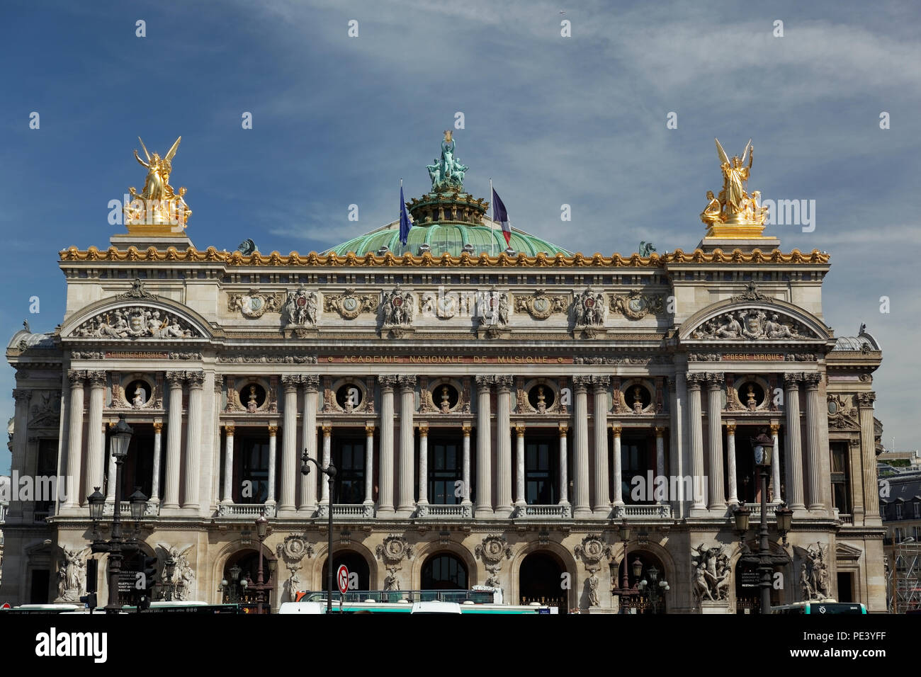 Front view of the Opera National de Paris. Grand Opera (Opera Garnier ...