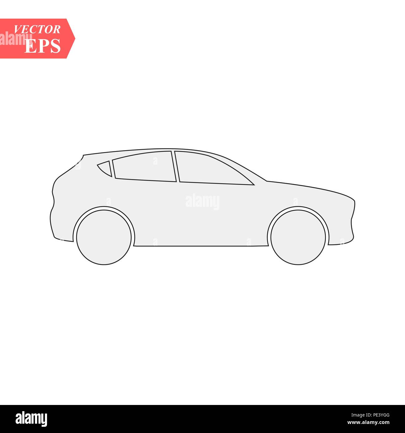 Simple Car Sketch Side View