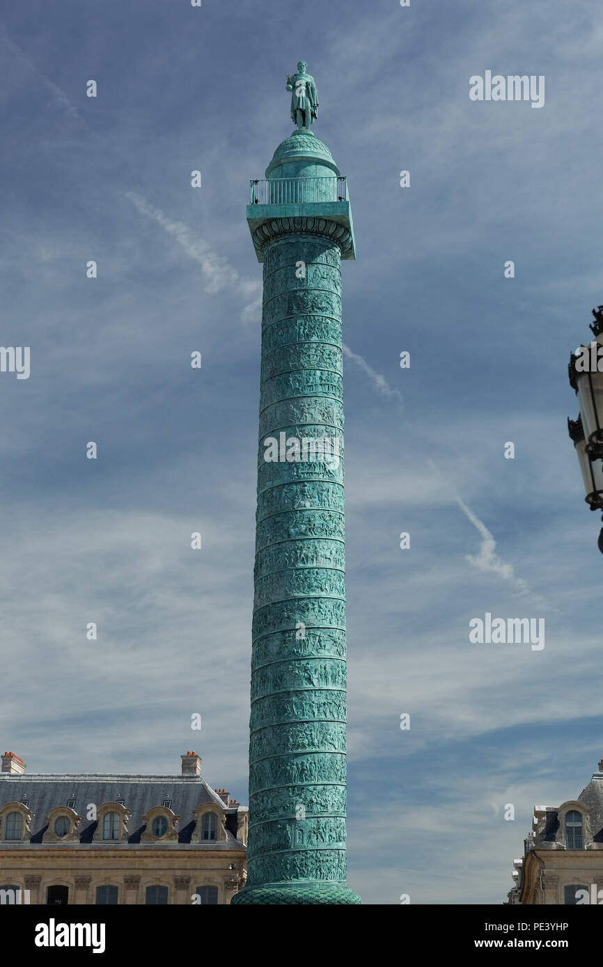 View of famous Place Vendome. Place Vendome was laid out in 1702 as ...
