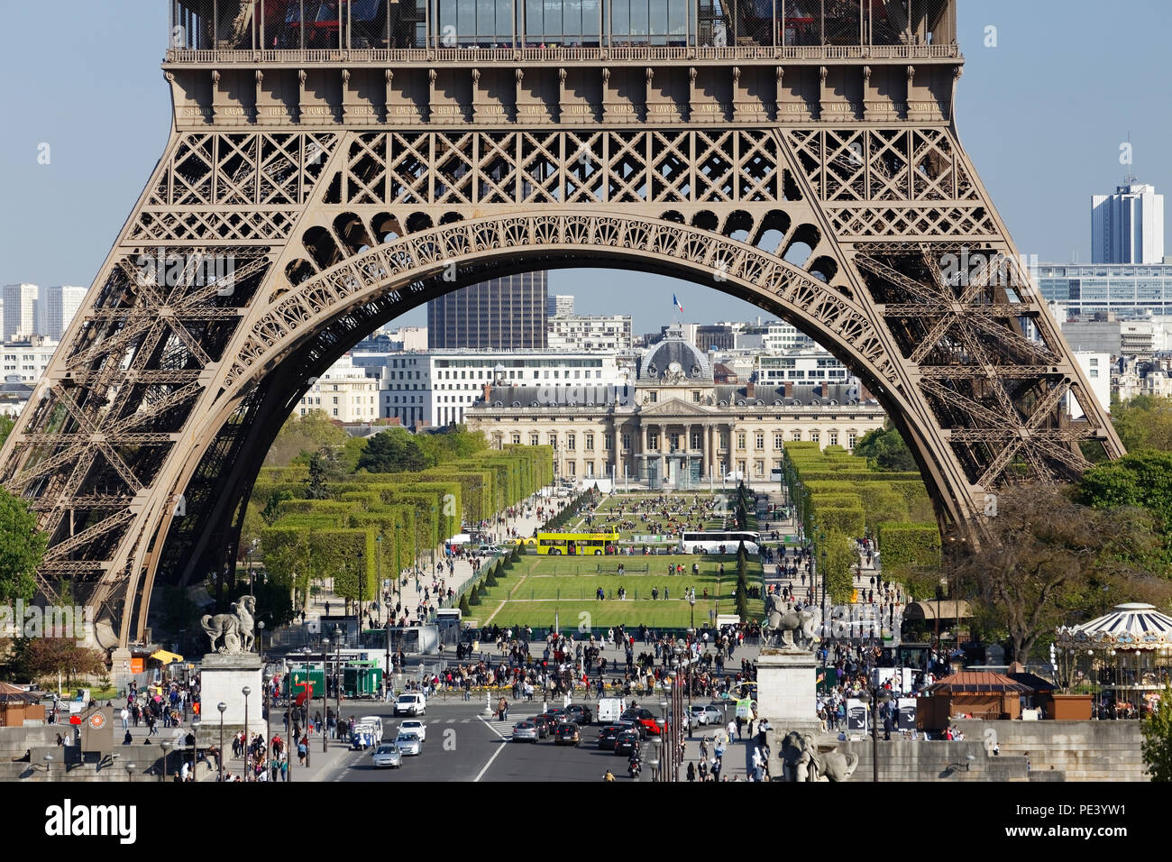 The Eiffel Tower shot from different locations and angles with close ...