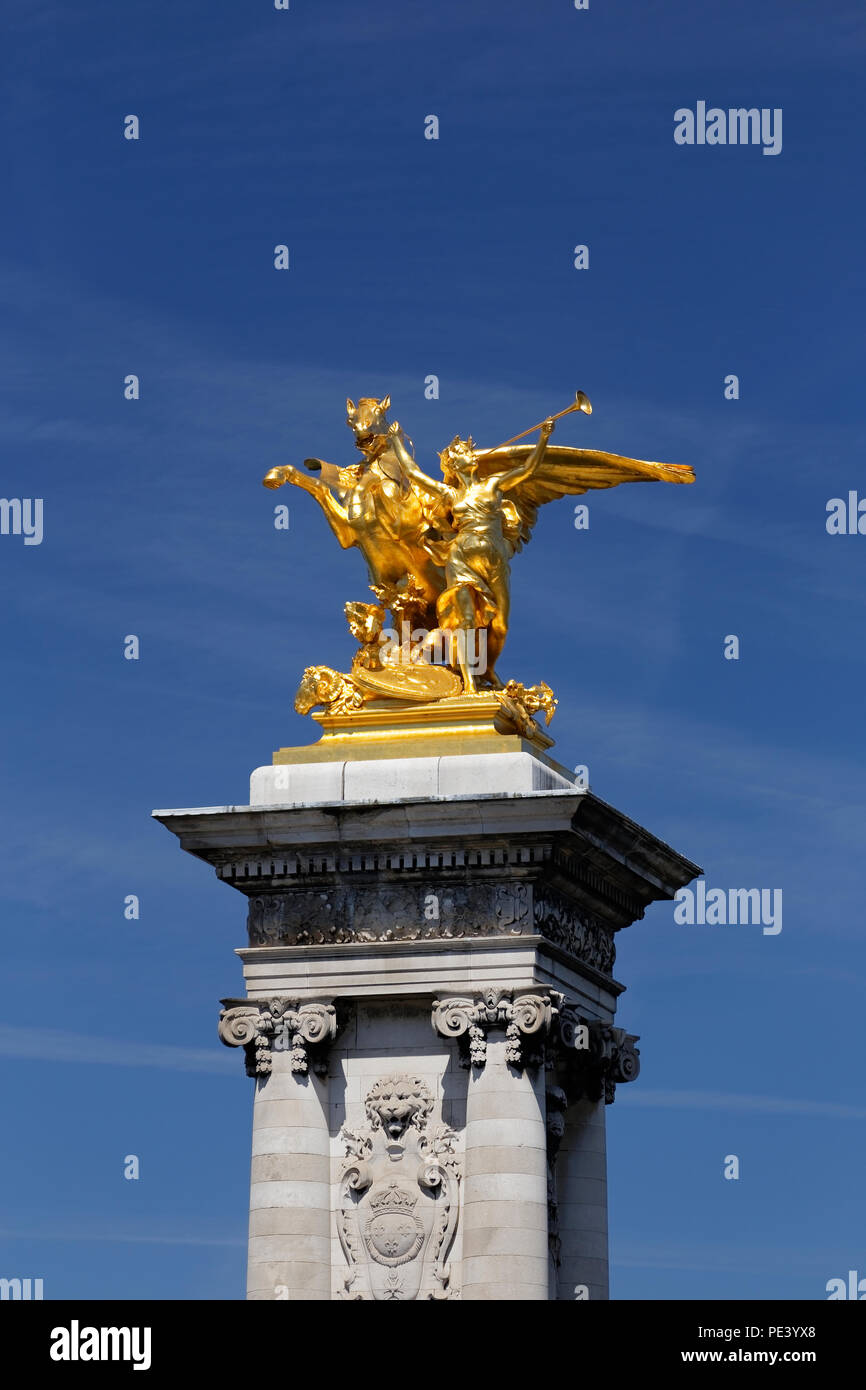 Close up of different sculptures,statues on pillars at The Alexander ...