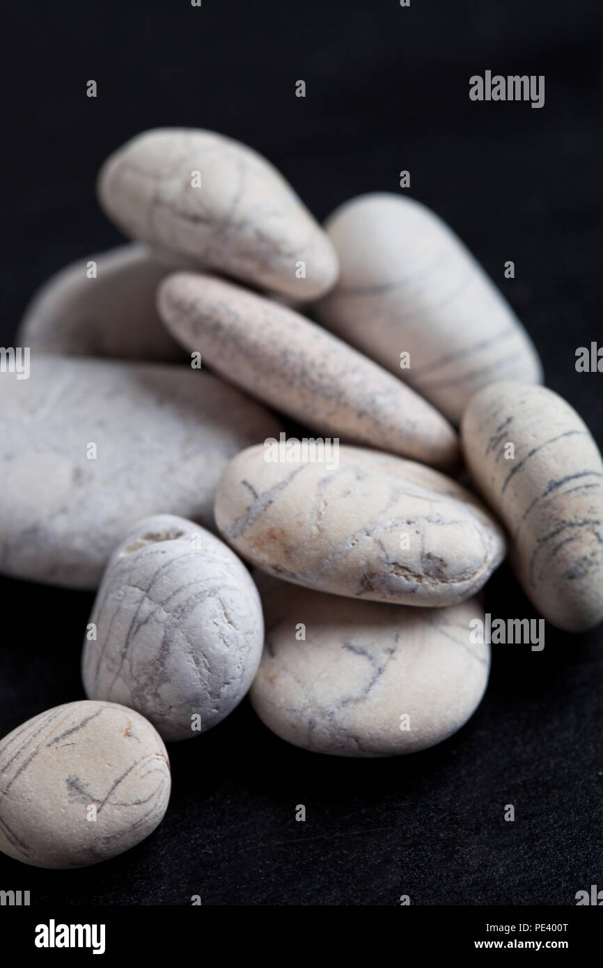 Pile of white stones hi-res stock photography and images - Alamy