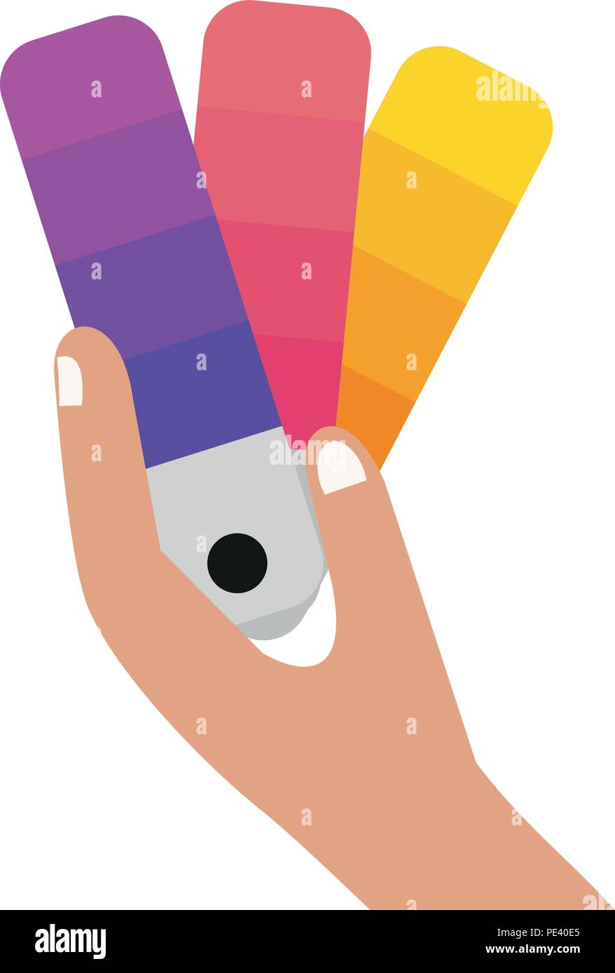 Hand with colors palette Stock Vector Image & Art - Alamy