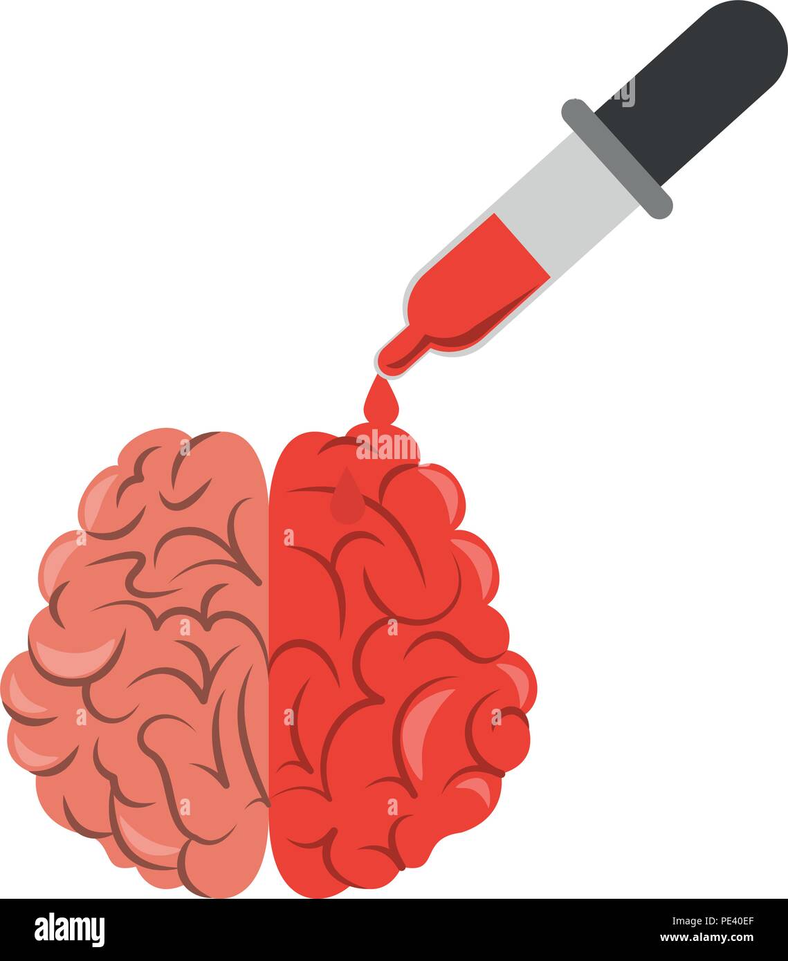 color dropper and brain Stock Vector Image & Art - Alamy