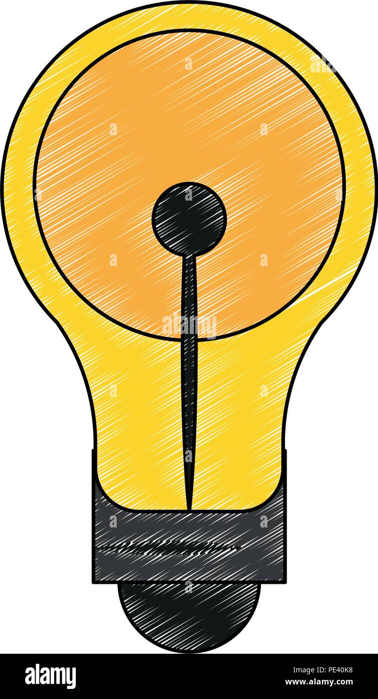 Bulb light symbol scribble Stock Vector Image & Art - Alamy