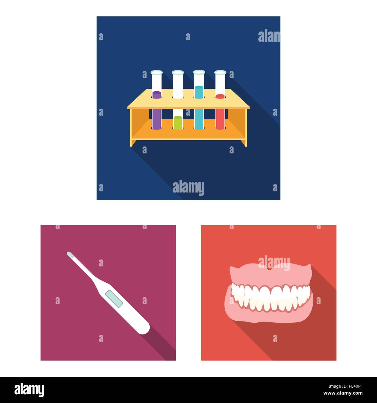 Medicine and treatment flat icons in set collection for design ...