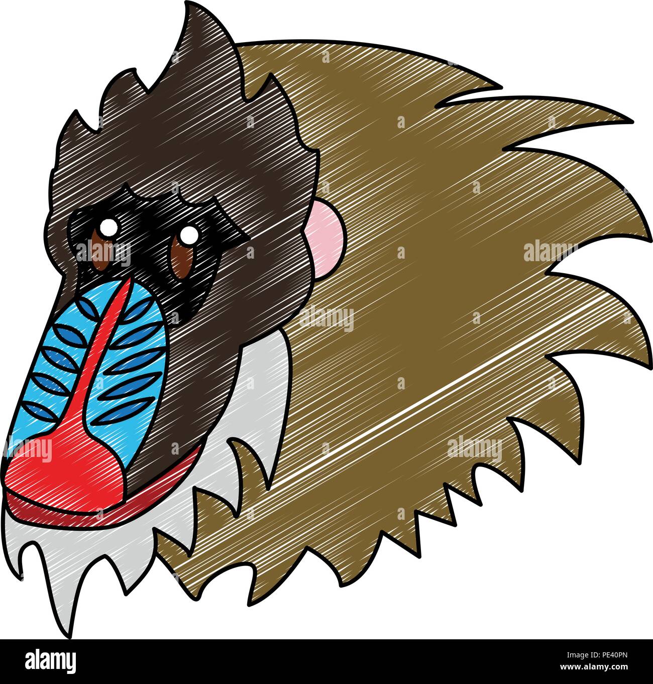 Mandrill group Stock Vector Images - Alamy