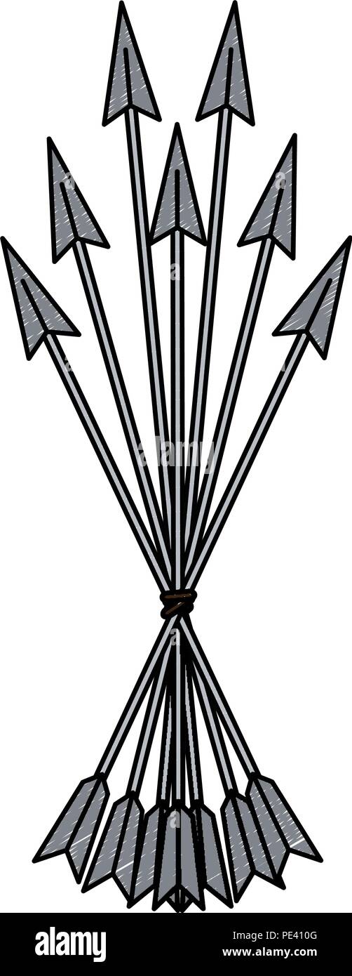 Bow arrows symbol scribble Stock Vector Image & Art - Alamy