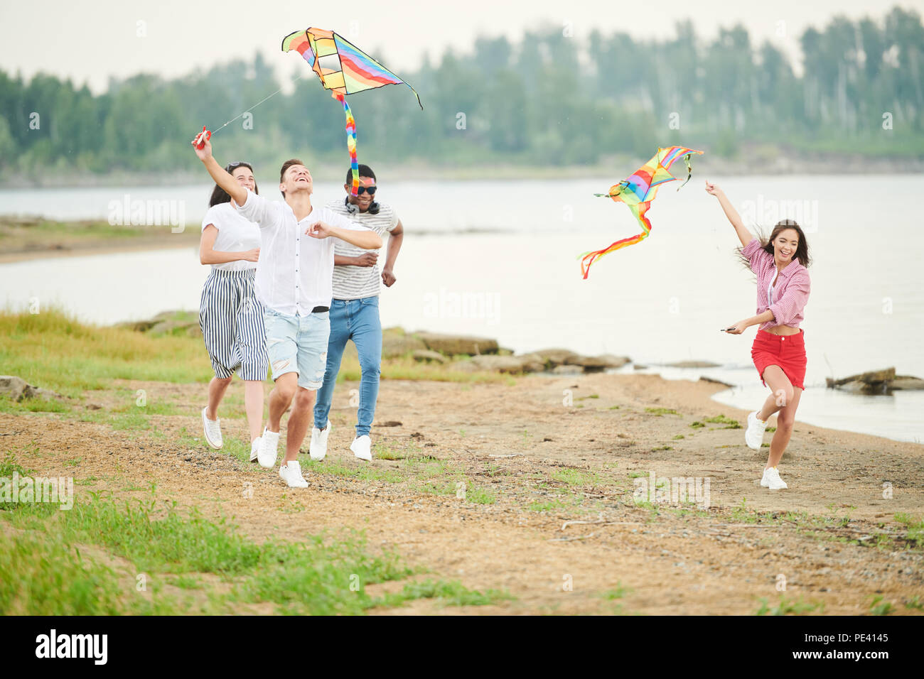 People having fun outdoors Stock Photo - Alamy