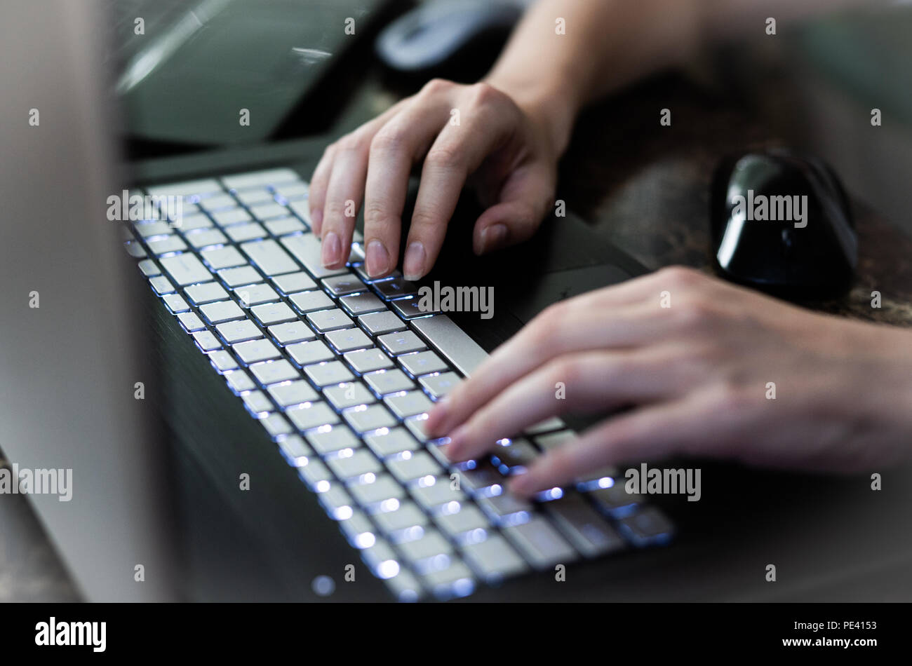 laptop keyboard close up Stock Photo - Alamy