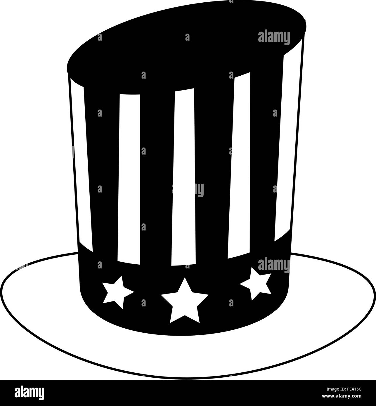 Uncle Sam Hat Clipart Outline