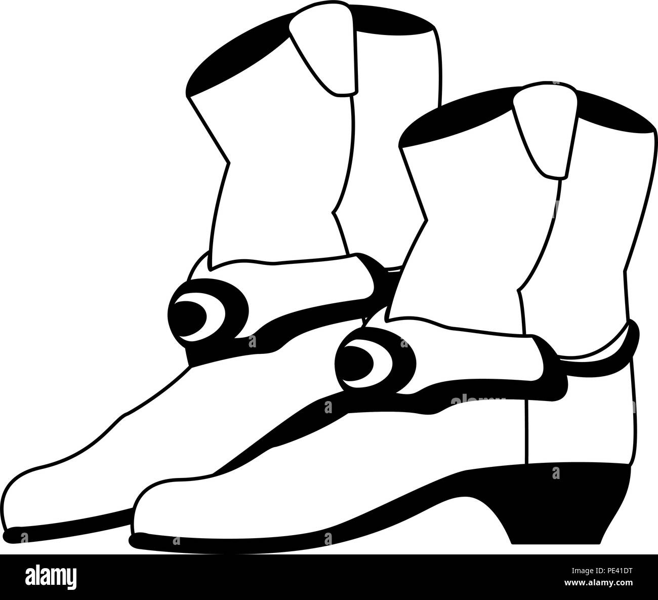 Western cowboy boots in Stock Vector Images - Alamy