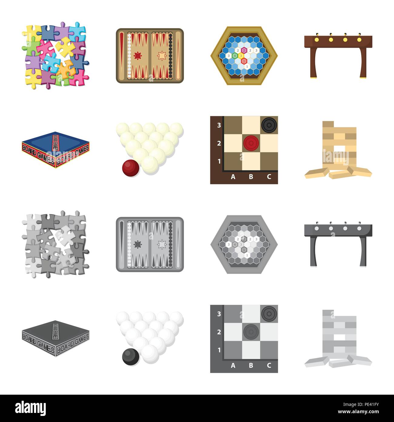 Board game cartoon,monochrome icons in set collection for design. Game ...