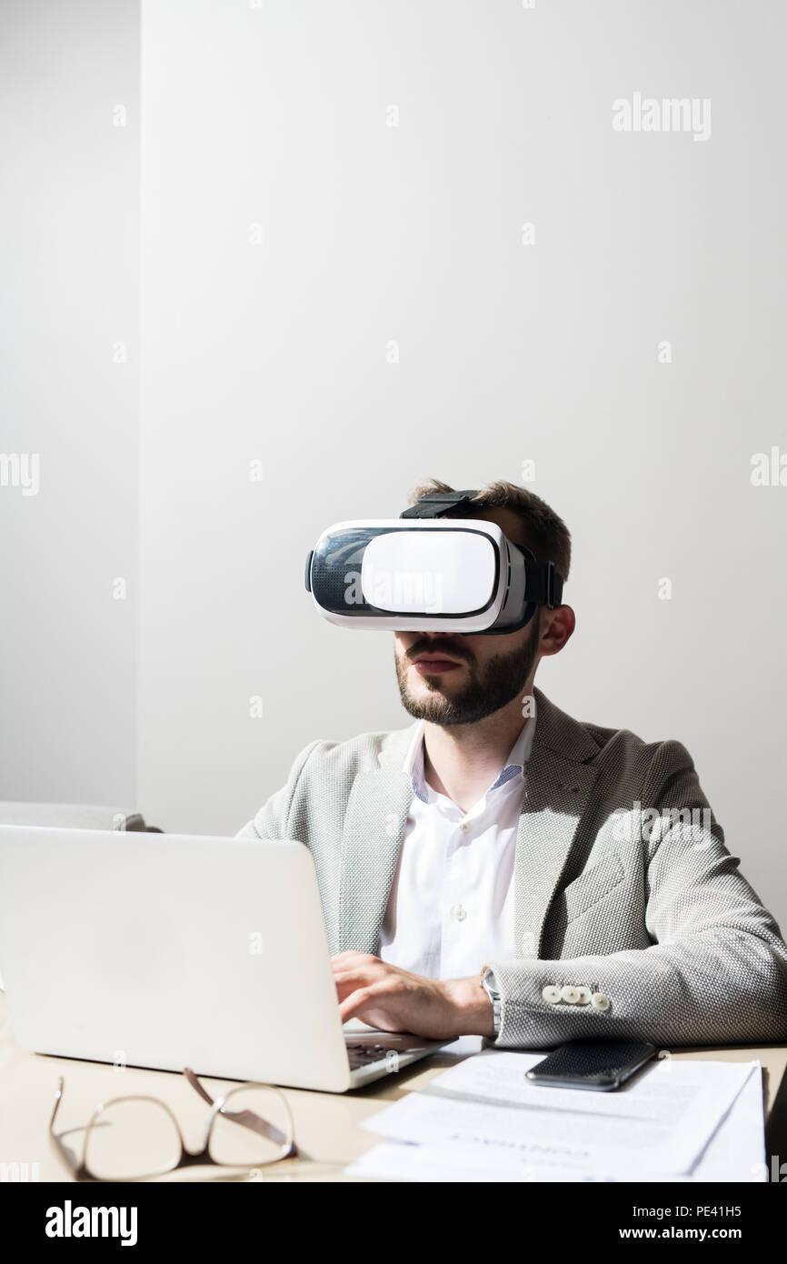 Virtual working day Stock Photo - Alamy