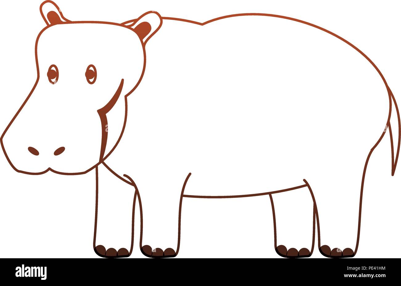 Red hippo Stock Vector Images - Alamy