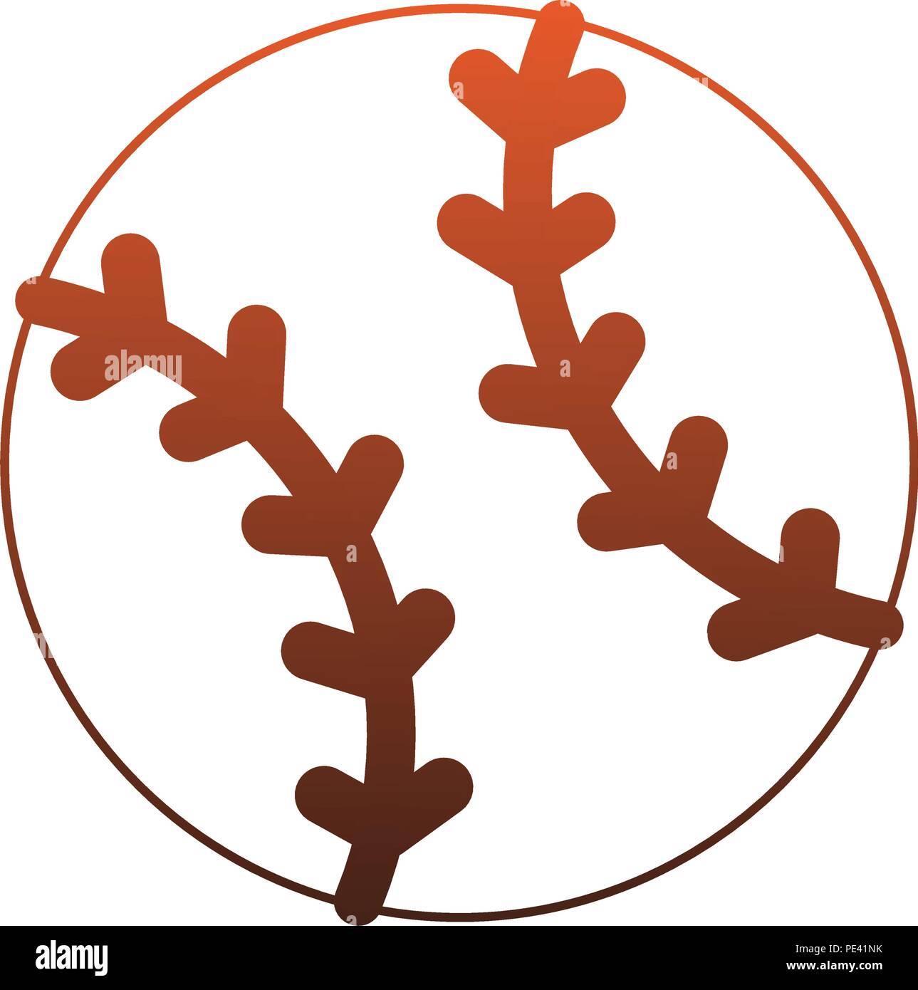 Baseball ball cartoon red lines Stock Vector Image & Art - Alamy