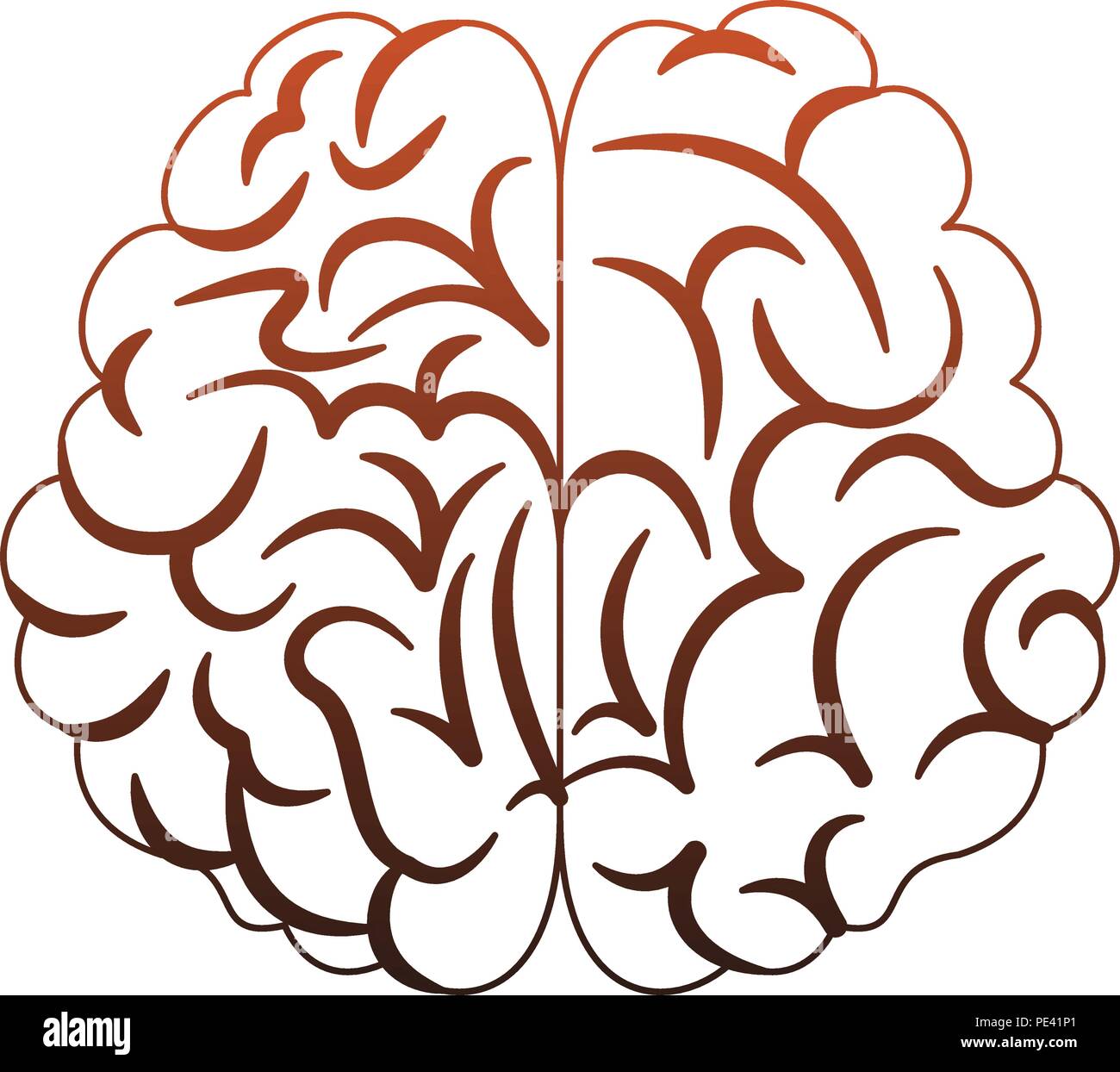 Human brain cartoon red lines Stock Vector Image & Art - Alamy