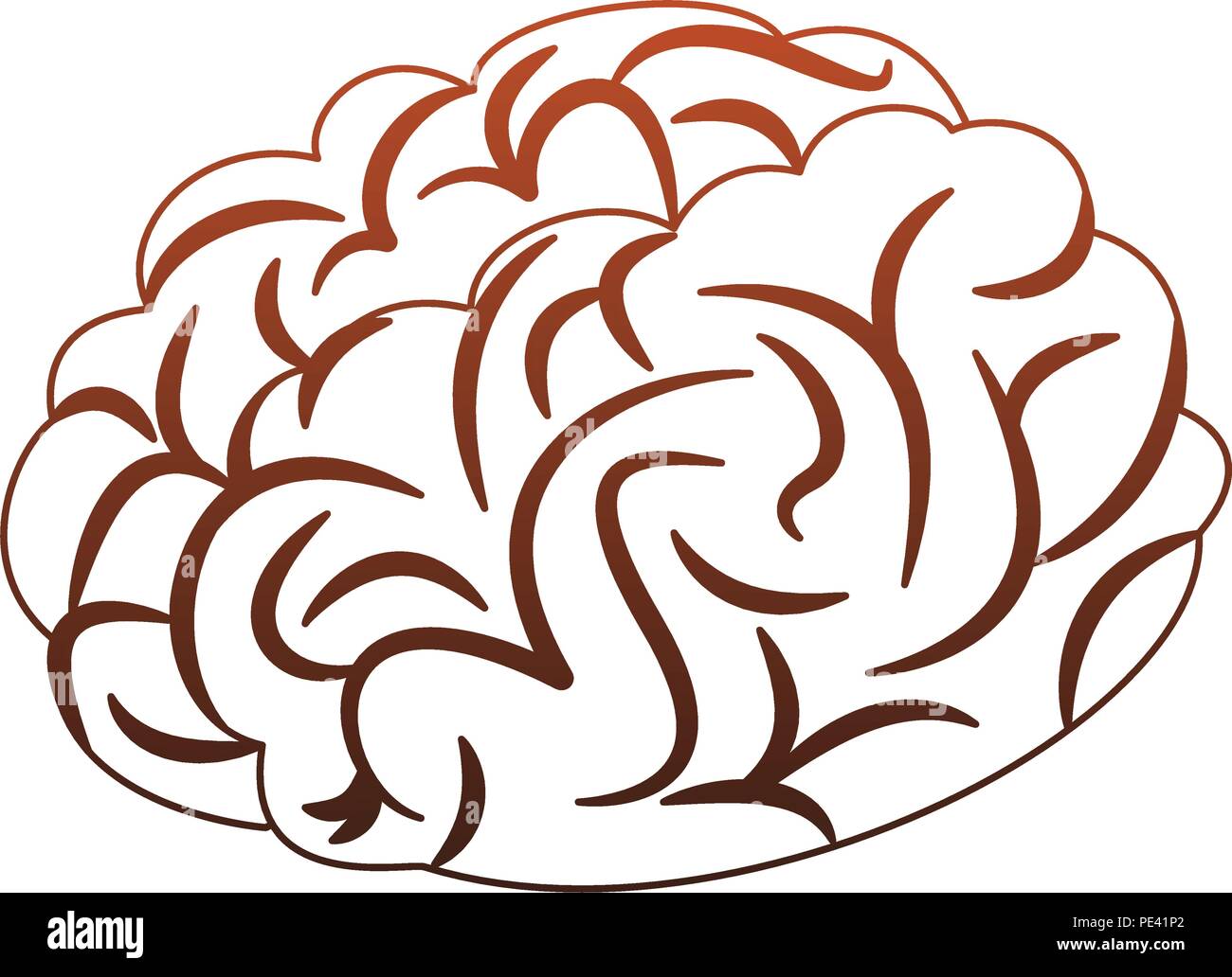 Human brain cartoon red lines Stock Vector Image & Art - Alamy
