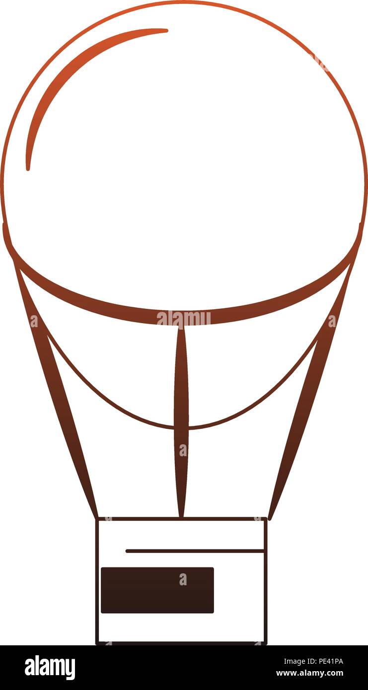 Hot air balloon red lines Stock Vector Image & Art - Alamy