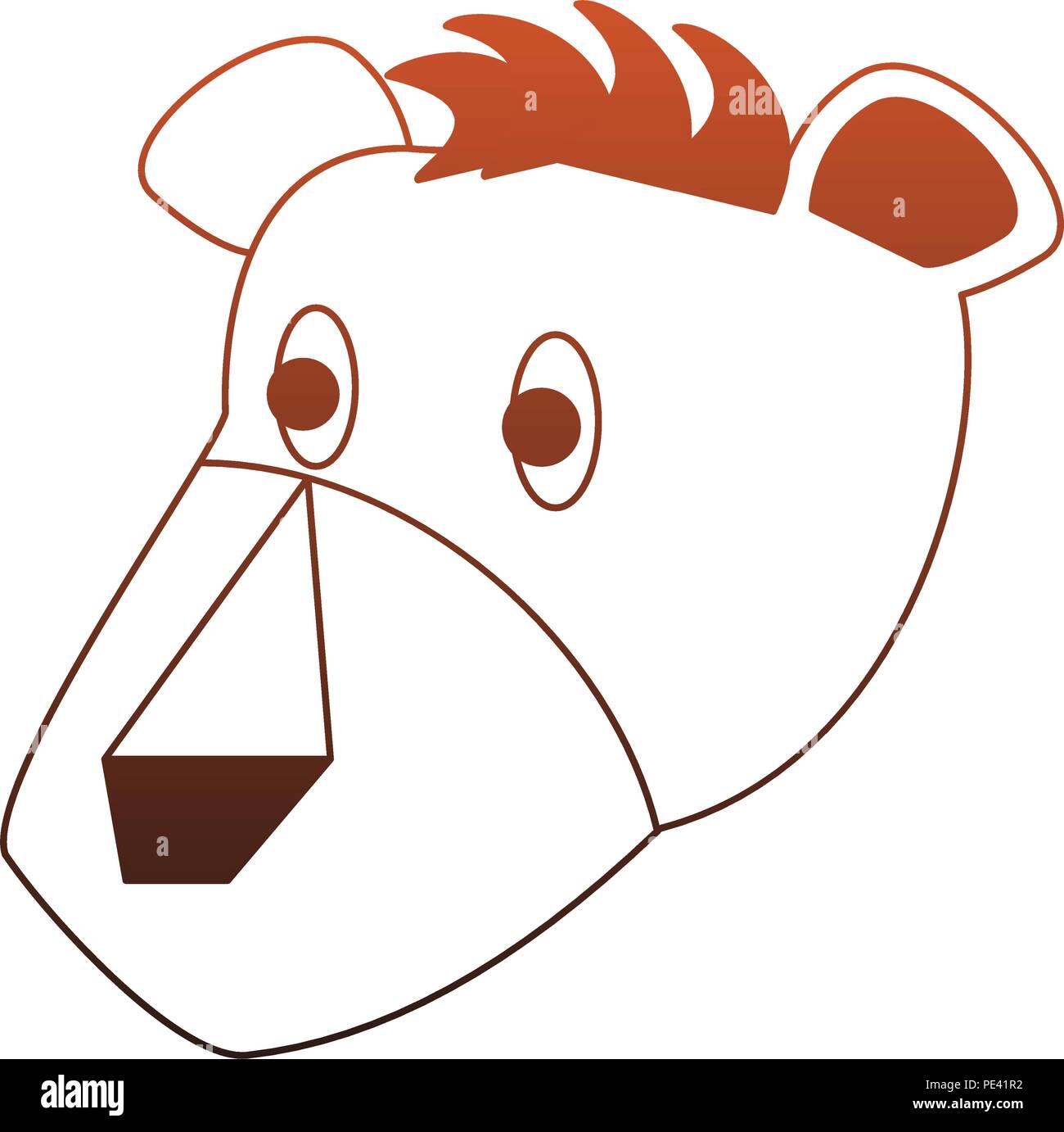 Hyena wild animal red lines Stock Vector Image & Art - Alamy