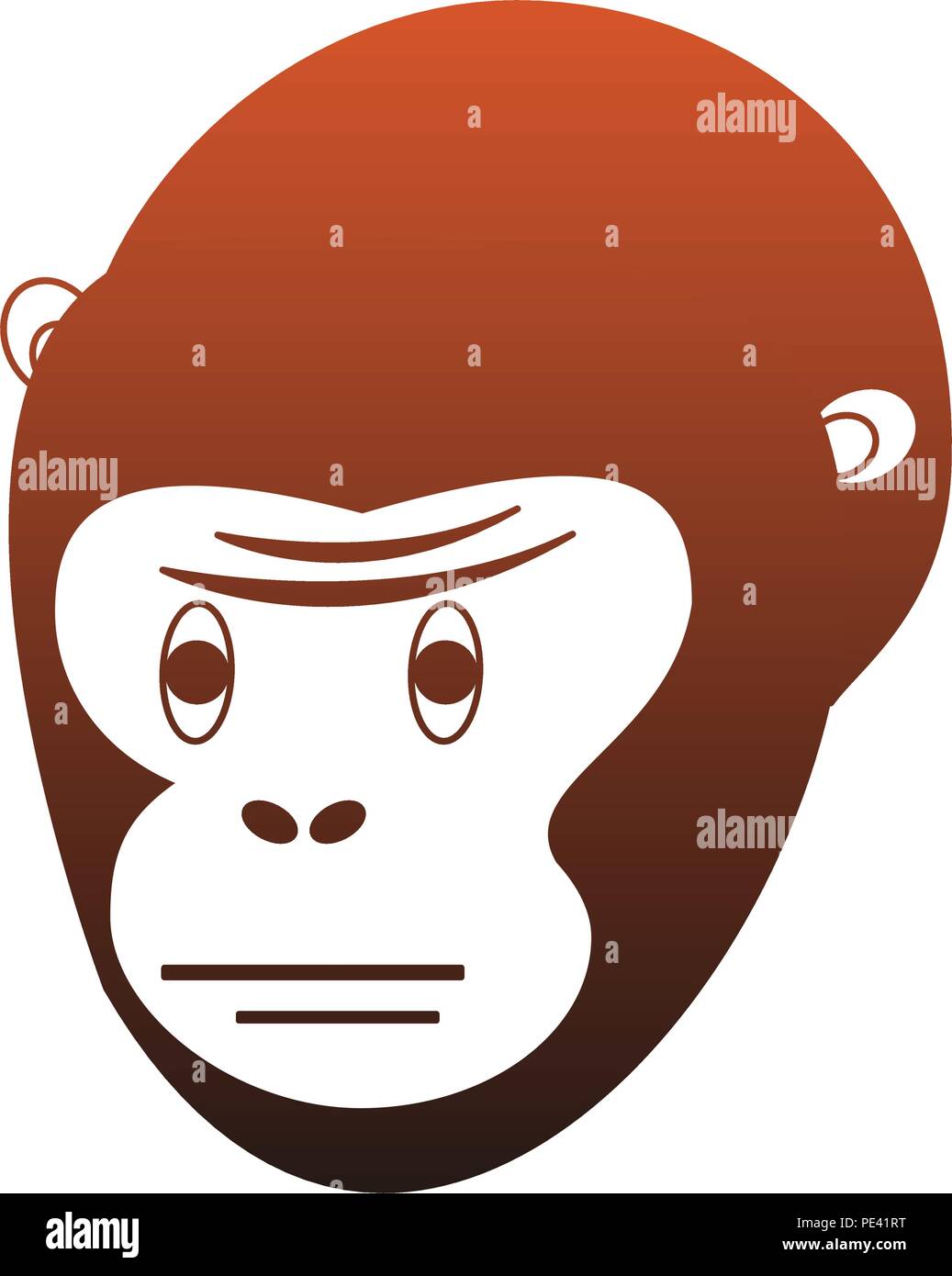 Red ape animal Stock Vector Images - Alamy