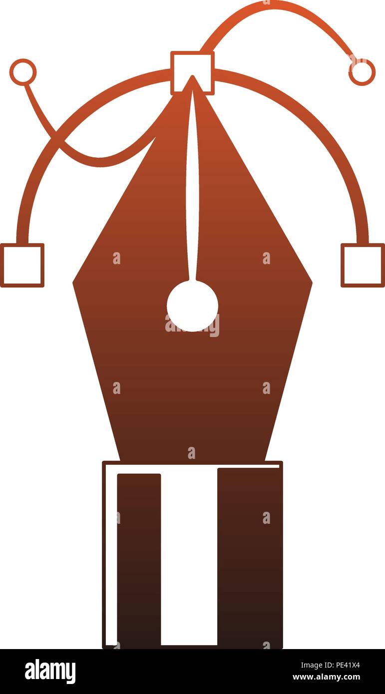 Vector fountain pen symbol red lines Stock Vector Image & Art - Alamy